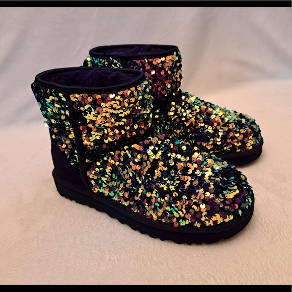 UGG | Shoes | Ugg Womens Classic Mini Stellar Sequin Boots | Poshmark